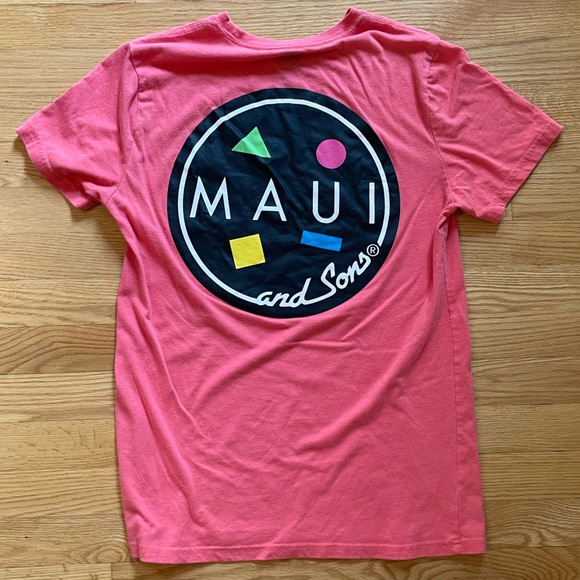 Maui and Sons | Shirts | Maui Sons Neon Cookie Logo Tshirt | Poshmark